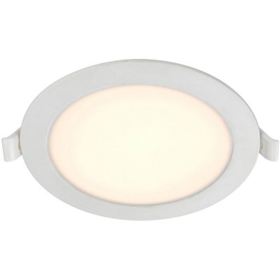 Backlit Recessed Ceiling Downlight - 8W CCT LED - Integrated Control Gear