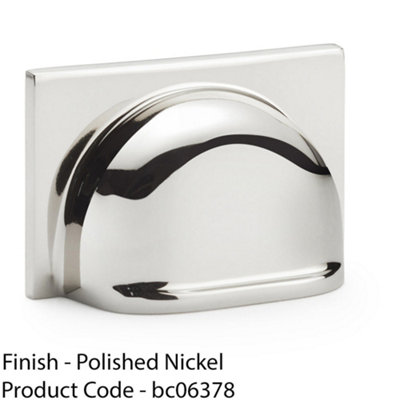 BACKPLATE CUP HANDLE POLISHED NICKEL 40MM CENTRES SOLID BRASS SHAKER ...