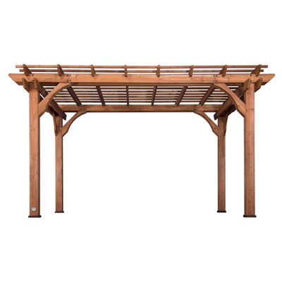 Backyard Discovery Cedar Wood Pergola 4.3m x 3m (14ft x 10 ft)