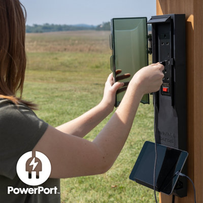 Backyard Discovery Kingsport Cedar Wood Outdoor Carport with Powerport ...