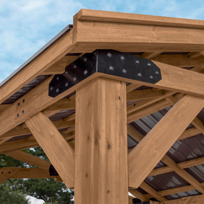 Backyard Discovery Norwood Cedar Wood Outdoor Patio Gazebo with ...