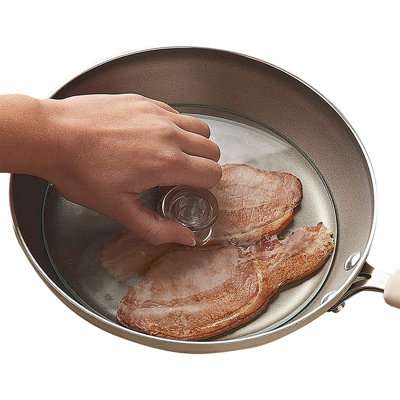 Bacon Press & Splatter Screen - Dishwasher Safe Heatproof Tempered ...