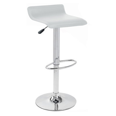 Baconey Adjustable Breakfast Bar Stool - White | DIY at B&Q
