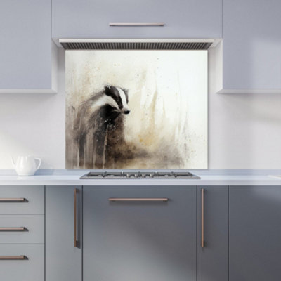 Badger Watercolour Premium Glass Kitchen Splashback W900mm x H750mm