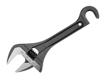 Bahco 33H Wide Jaw Adjustable Wrench with Hook 254.5mm BAH33H | DIY at B&Q