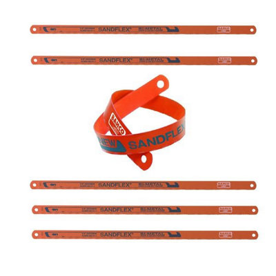 Bahco 3906-300-24 Hacksaw Blades 24tpi 300mm 12in Sandflex Pack of 5 ...