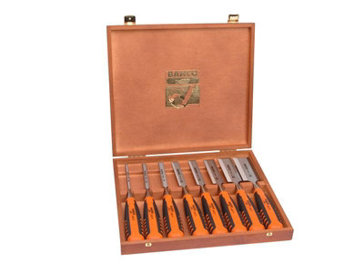 Bahco 424P-S8-EUR 424-P Bevel Edge Chisel Set, 8 Piece BAH424PS8 | DIY ...