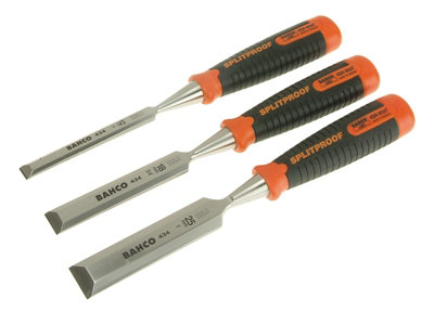 Bahco 434-S3-EUR 434 Bevel Edge Chisel Set, 3 Piece BAH434S3 | DIY at B&Q