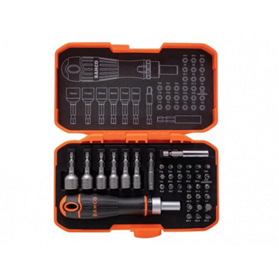 Bahco 59/s36bcr Ratcheting Coloured Bit Set, 36 Piece Multi Colour (One ...