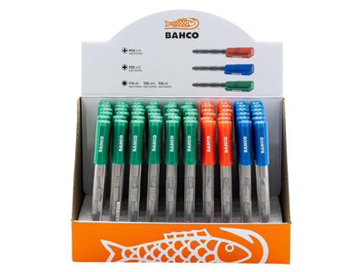 Bahco 60 Piece Screwdriver Bit Pen Display for Ultimate Tool Organization