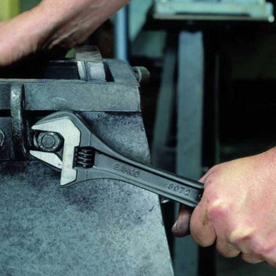 Bahco 8074 BAH8074 Black Adjustable Wrench 380mm 15in High Torque