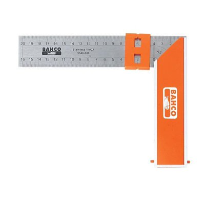 Bahco 9048 Aluminium Block & Steel Try Square Multi Colour (400mm)