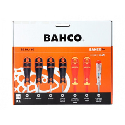Bahco B219.110 Bahcofit Xl Screwdriver Set, 10 Piece Multi Colour (One ...
