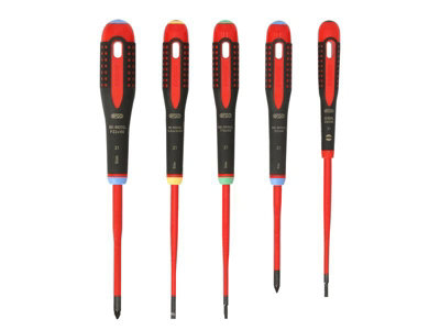 Bahco BE-9872SL 5-Piece ERGO Slim VDE Insulated Screwdriver Set for ...