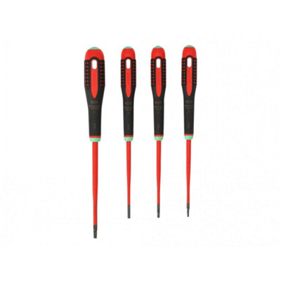 Bahco Be-9880sl Ergo Slim Vde Insulated Screwdriver Set, 4 Piece Multi ...