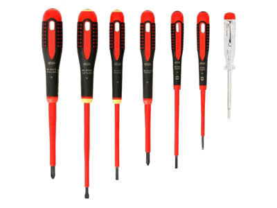 Bahco BE-9887S ERGO VDE Insulated Screwdriver Set - 7 Piece High ...