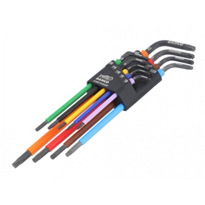 Bahco C1997torx/9p Long Torx Coloured L-key Set, 9 Piece Multi Colour ...