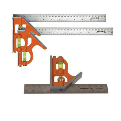 Bahco Combination Square Mixed Set 150mm CS150 300mm CS300 400mm CS400 ...