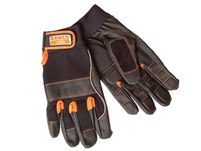 Bahco GL010-10 Power Tool Padded Palm Gloves - Large Size 10BAHGL01010