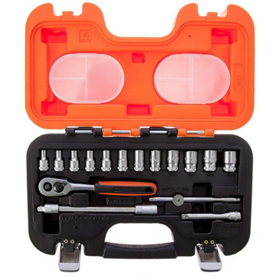 Bahco S160 Socket Set 16 Piece Metric 1/4in Drive BAHS160 Drive Mini ...