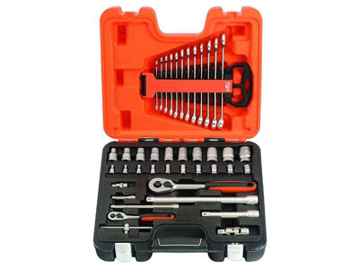 BAHCO S410 Socket & Spanner Set 41 Piece 1/2 & 1/4 Drive In Case Hex ...