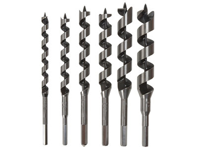 Bahco Self-Feed Wood Auger 6 Piece Set Flute Drill Bits 10mm to 25mm SB ...