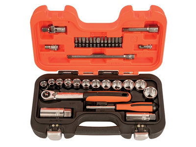 BAHCO SL34 SL34 3/8IN DRIVE SOCKET & MECH SET 34 PIECE BAHSL34