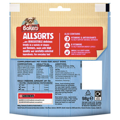 Bakers Allsorts 98g (Pack of 6)