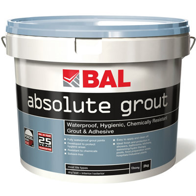 BAL Absolute Epoxy Waterproof Ebony Grout & Adhesive, 2kg