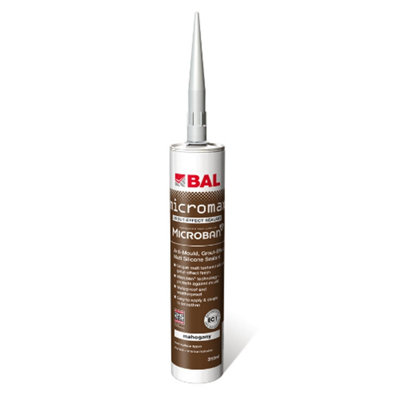 BAL Micromax Mahogany Grout Effect Tile Sealant, Anti-Mould Silicone, 310ml