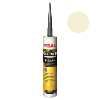 BAL Micromax Sealant, Jasmine Anti-mould Silicone, 310ml | DIY at B&Q