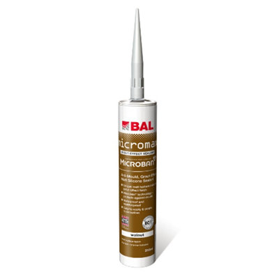 BAL Micromax Walnut Grout Effect Tile Sealant, Anti-Mould Silicone, 310ml