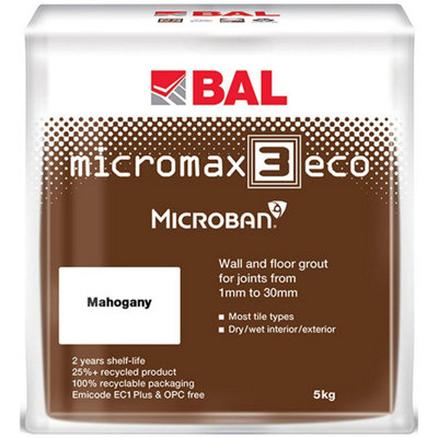 BAL Micromax3 ECO Antimicrobial Wall & Floor Mahogany Grout, 5kg | DIY ...