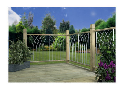 Buy BALA Large Metal Deck Decking Infill Fence Panel 280mm Wide x 770mm ...