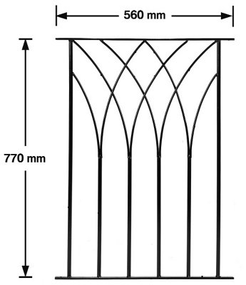 Buy BALA Large Metal Deck Decking Infill Fence Panel 280mm Wide x 770mm ...