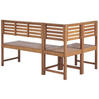 Balcony Dining Set 4 Seater TREIA Acacia Wood Brown