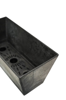 Balcony Trough Ella Black H17Cm D55Cm
