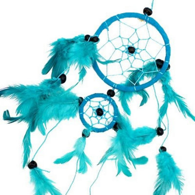 Bali Dreamcatcher - Medium Round Turq/Pink/Purp with Legend Card
