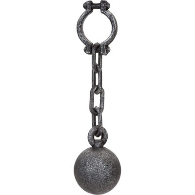 Ball & Chain Halloween Fancy Dress Accessory - Spooky Shackle Halloween ...