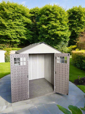 Balmoral Plastic Resin Dual-Wall High Density Garden Shed - 7 x 7 ft