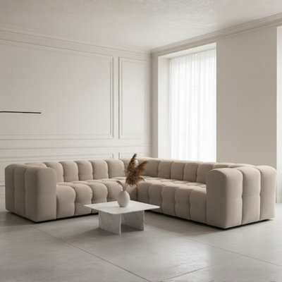 BALOO CORNER S Modern Symmetrical Corner Sofa Beige