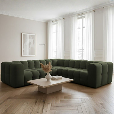 BALOO CORNER S Modern Symmetrical Corner Sofa Green
