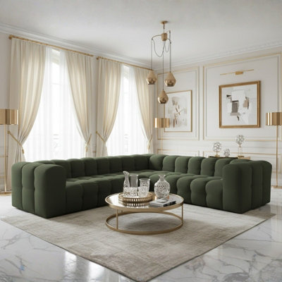 BALOO CORNER S Modern Symmetrical Corner Sofa Green