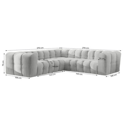 BALOO CORNER S Modern Symmetrical Corner Sofa Green