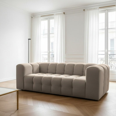 BALOO Three Seat Elegant Modern Sofa Beige