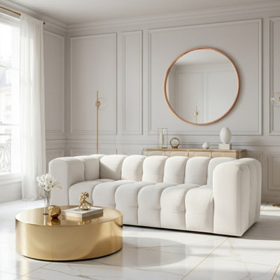 BALOO Three Seat Elegant Modern Sofa Dirty White
