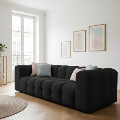 BALOO Three Seat Elegant Modern Sofa Graphite