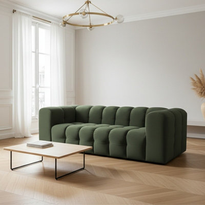 BALOO Three Seat Elegant Modern Sofa Green