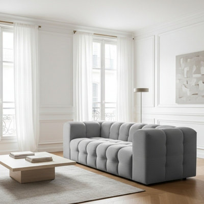 BALOO Three Seat Elegant Modern Sofa Grey