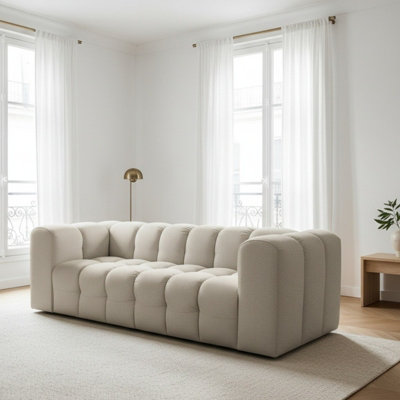 BALOO Three Seat Elegant Modern Sofa Sandy